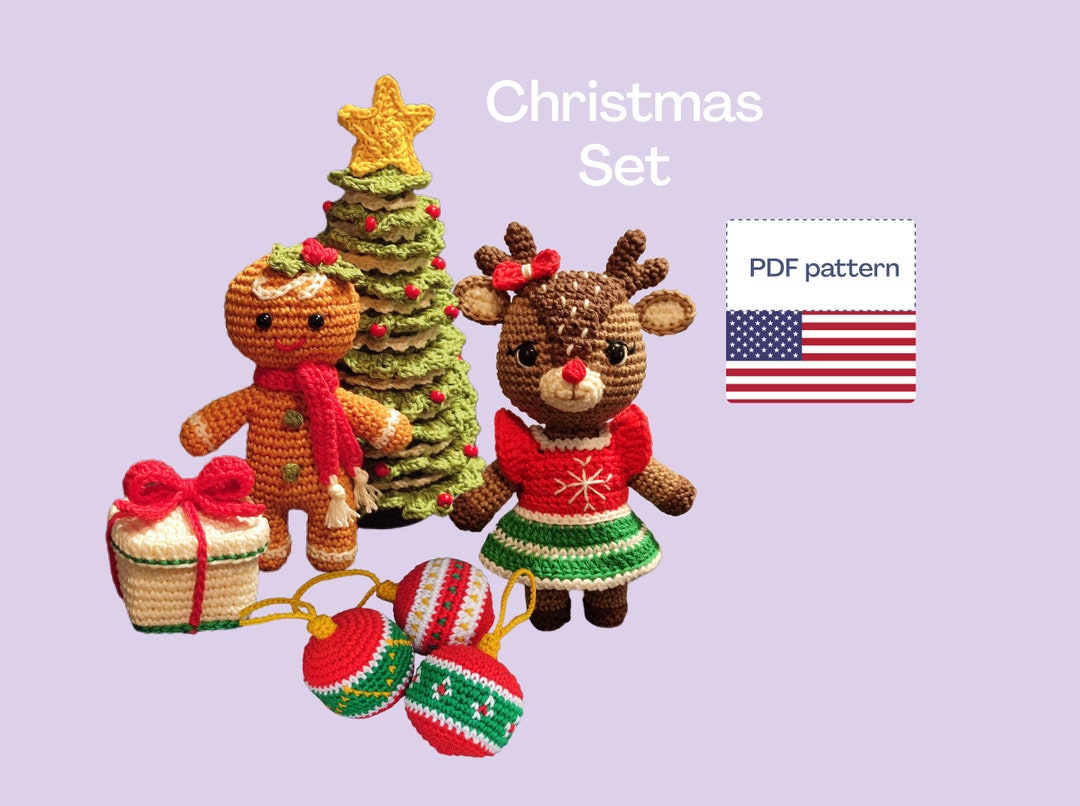 Christmas Crochet Pattern, Amigurumi PDF Pattern, Christmas Crochet ...