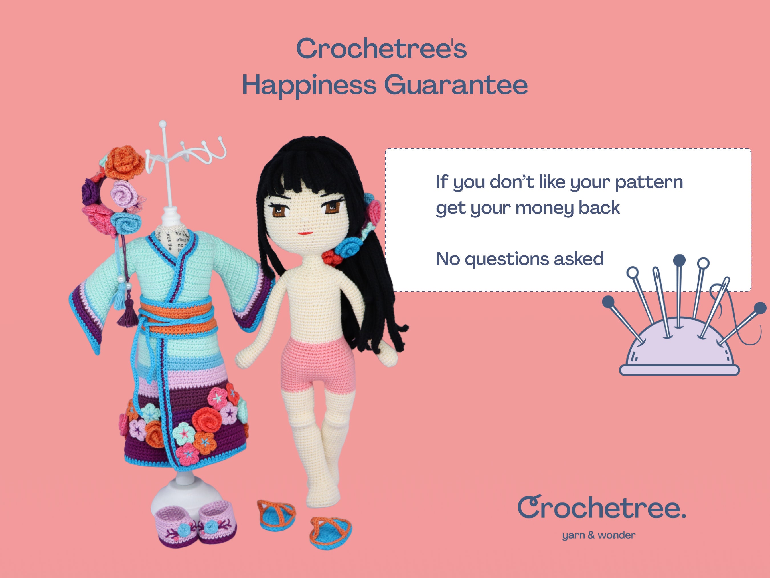 Japanese Crochet Doll Pattern, Easy Amigurumi Pattern, Cute Crochet ...