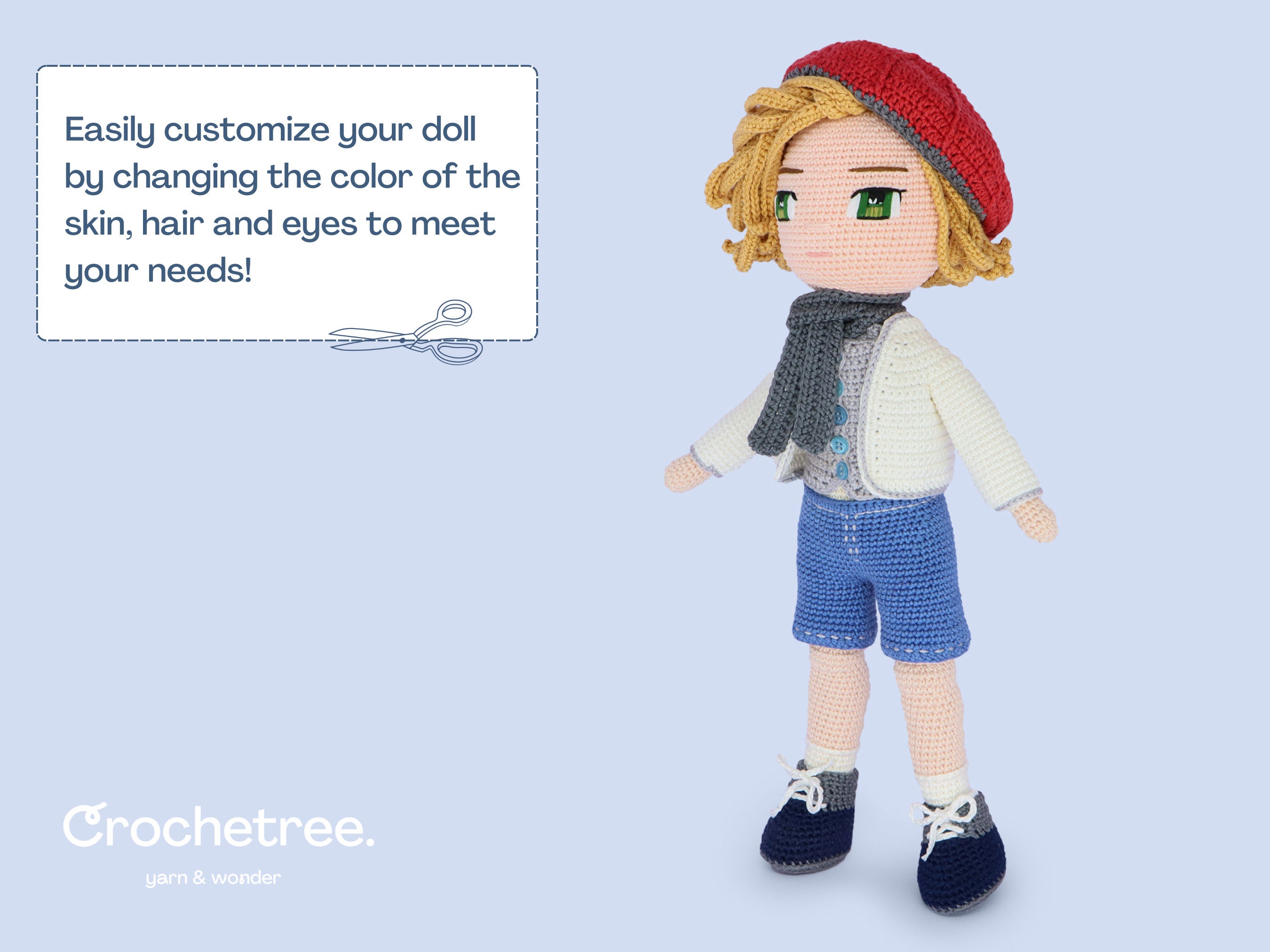 Boy Crochet Doll Pattern, Boy Amigurumi Pattern, Cute Doll Clothes ...