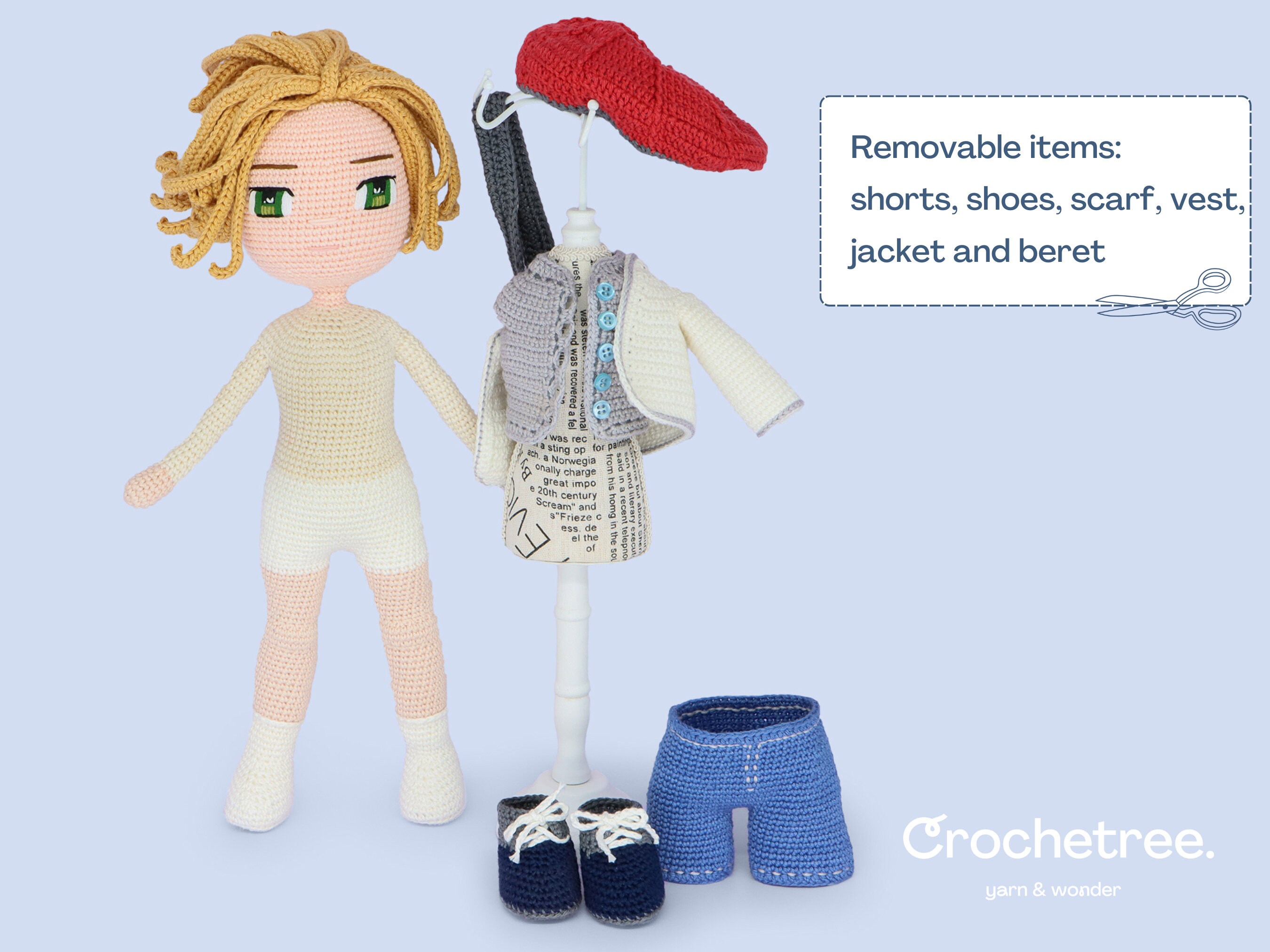 Boy Crochet Doll Pattern, Boy Amigurumi Pattern, Cute Doll Clothes ...