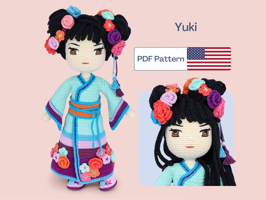 Japanese Crochet Doll Pattern, Easy Amigurumi Pattern, Cute Crochet ...