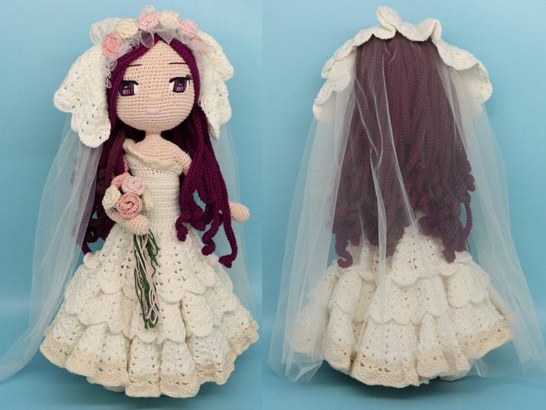 Bride Crochet Doll Pattern, Easy Amigurumi Pattern, Cute Crochet Doll ...
