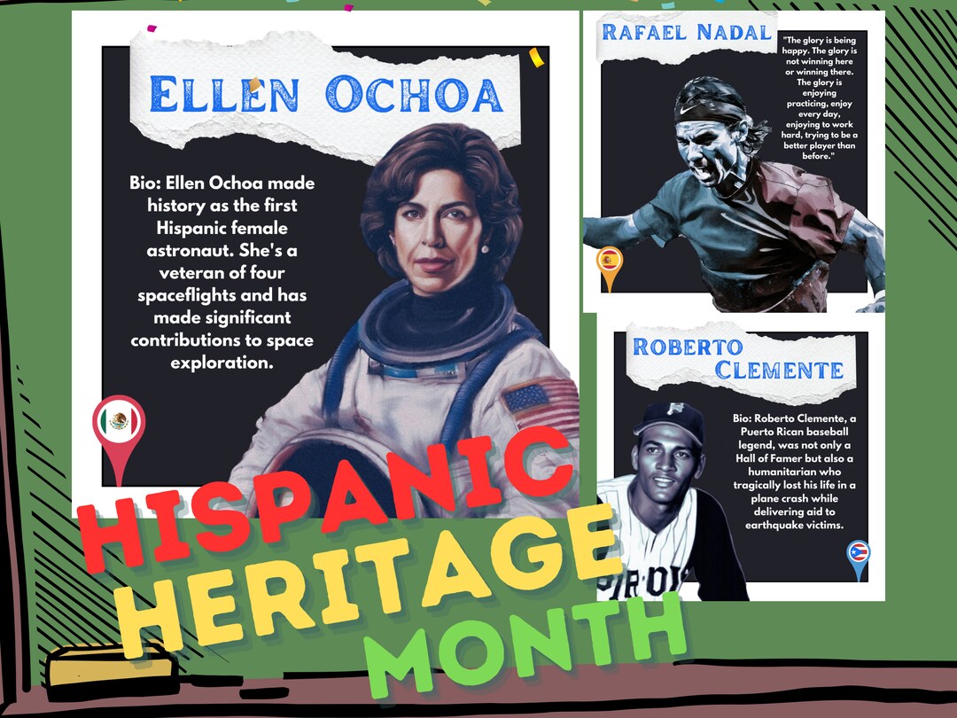 Hispanic Heritage Month Biographies for Classrooms 25 Unique - Etsy