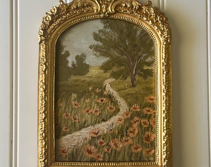 Landscape Painting/framed Painting/original Painting/flower Field ...