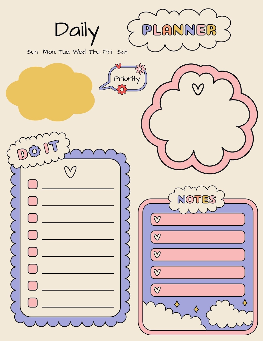 Printable to Do List - Etsy