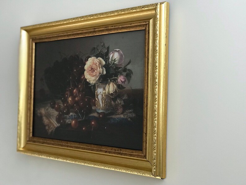 Vintage Gold Frame Art, Vintage Art Framed, Landscape Art, Vintage Wall ...