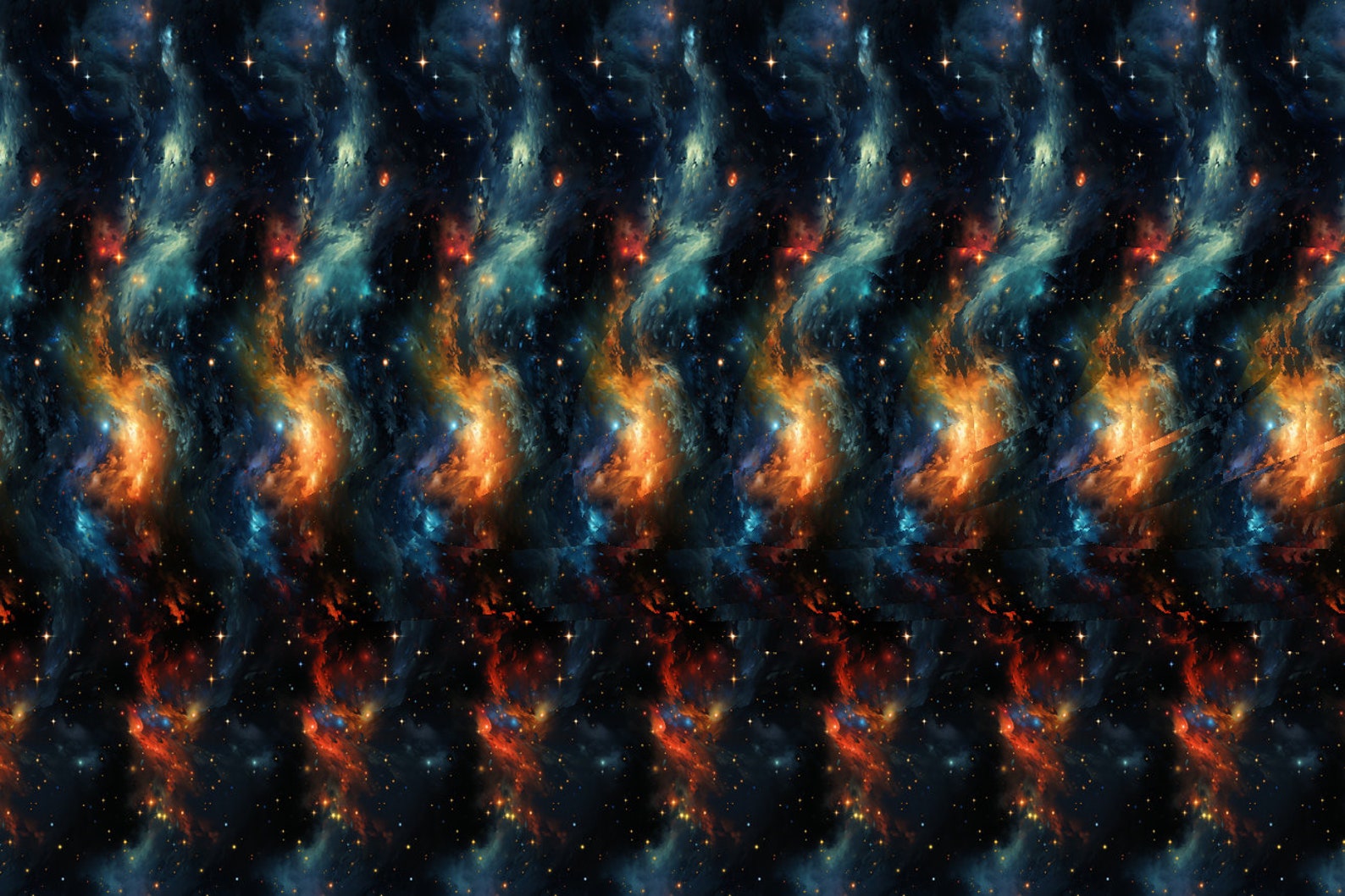 Saturn Stereogram Hidden 3D Model in a Beautiful Galaxy Wallpaper - Etsy