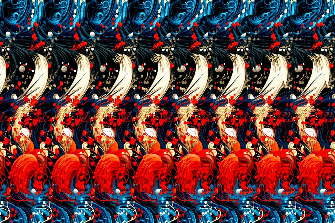 Yin and Yang Chinese Symbol Stereogram (magic Eye) Hidden in a ...