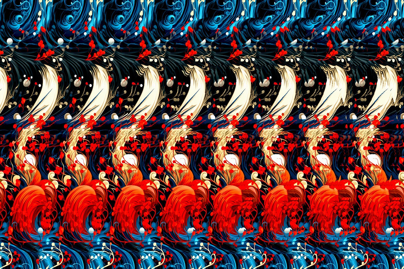 Yin and Yang Chinese Symbol Stereogram (magic Eye) Hidden in a ...