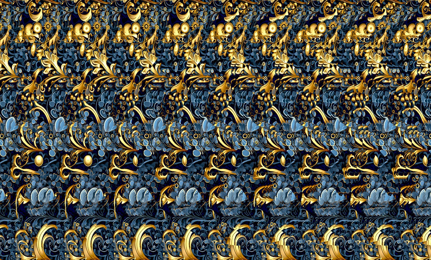 Yin and Yang Chinese Symbol Stereogram (magic Eye) Hidden in a Black ...