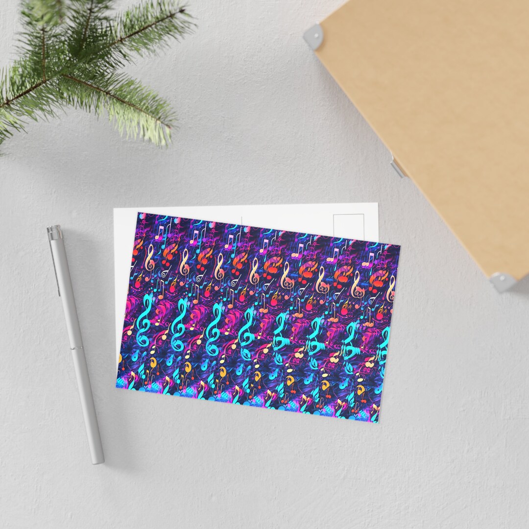 Postcard of Beautiful Stereogram magic Eye Image of 3D G Key Symbol - Etsy