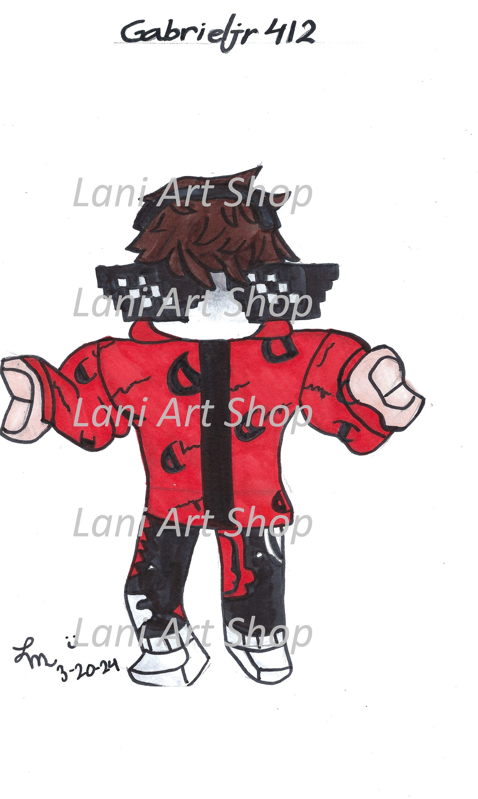 Personalized Art - I Draw Your Roblox Character - Request Drawing OR ...