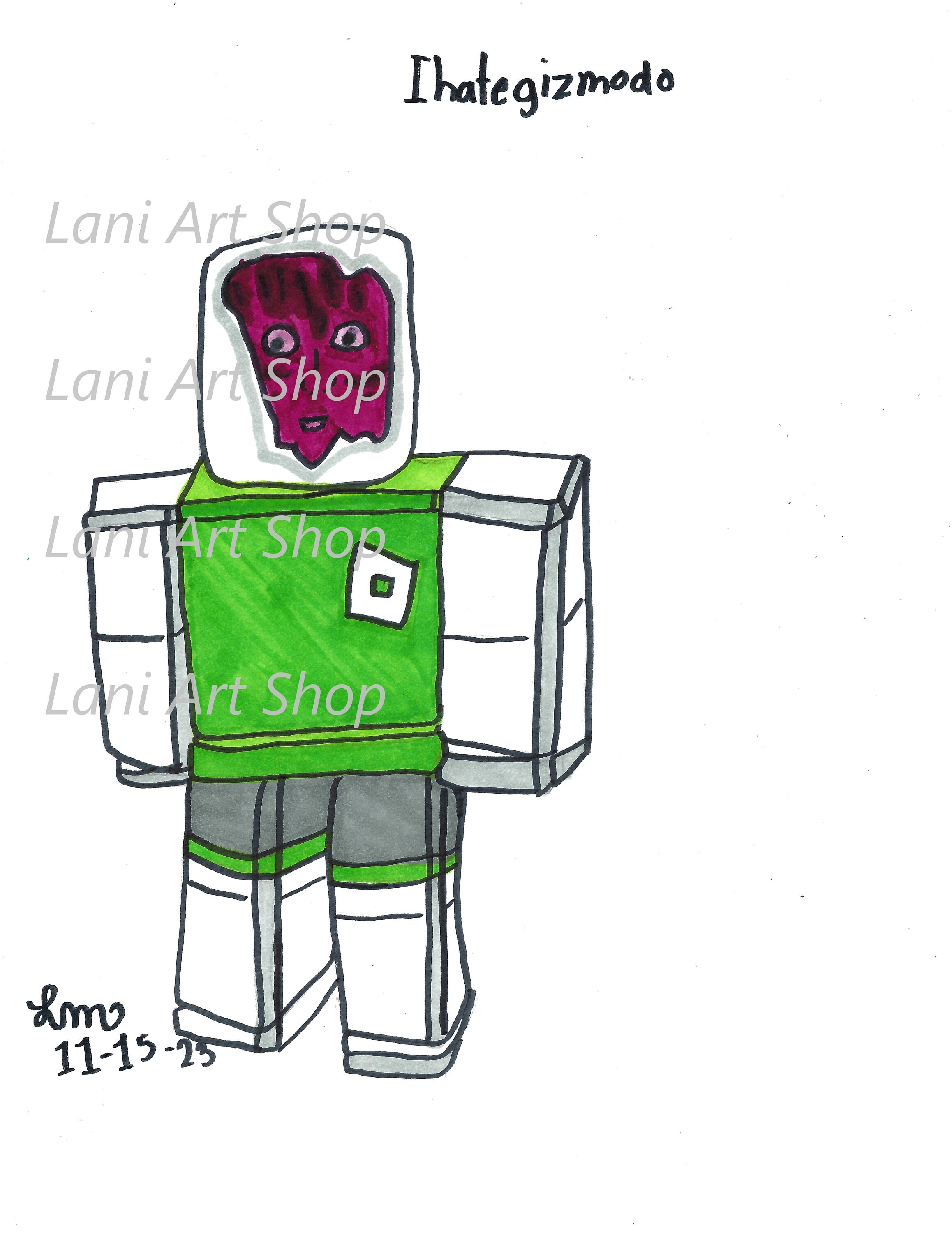 Personalized Art - I Draw Your Roblox Character - Request Drawing OR ...