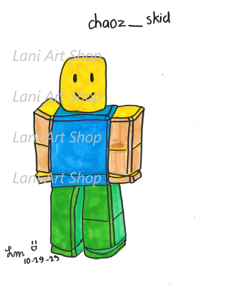 Personalized Art I Draw Your Roblox Character Request - Etsy