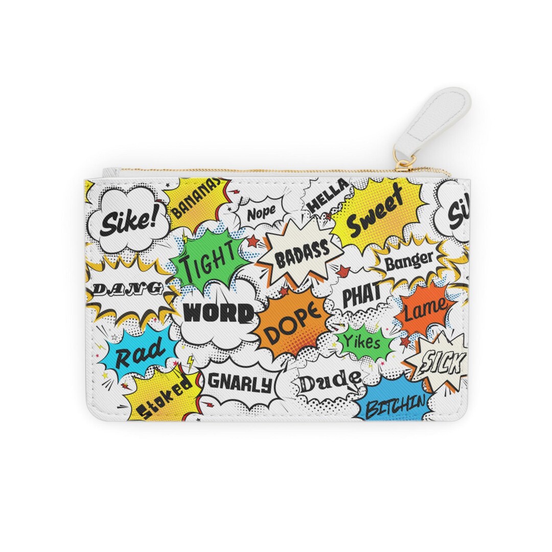 Mini Clutch Bag, Millennial Slang Comic Book Style - Etsy