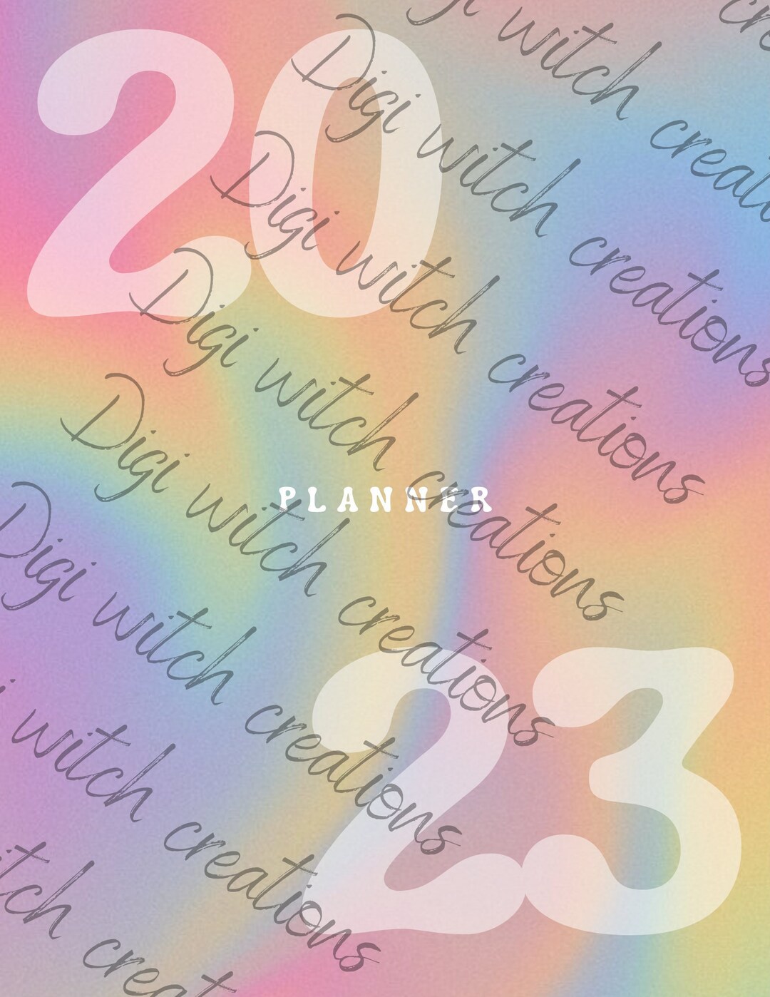 Rainbow Planner Cover - Etsy