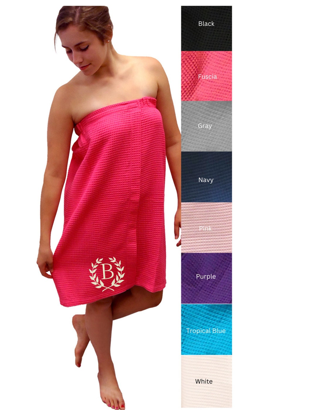 Waffle Weave Spa Wrap Custom Spa Wrap Embroider Spa Wrap - Etsy