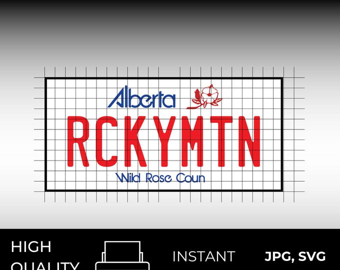Alberta Blank License Plate SVG Downloadable Cut File - Custom License ...