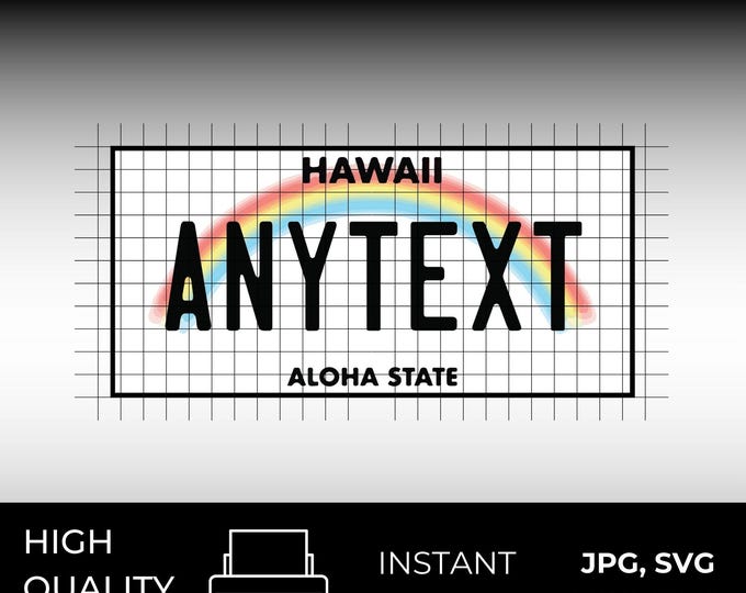 Hawaii License Plate Print - Etsy