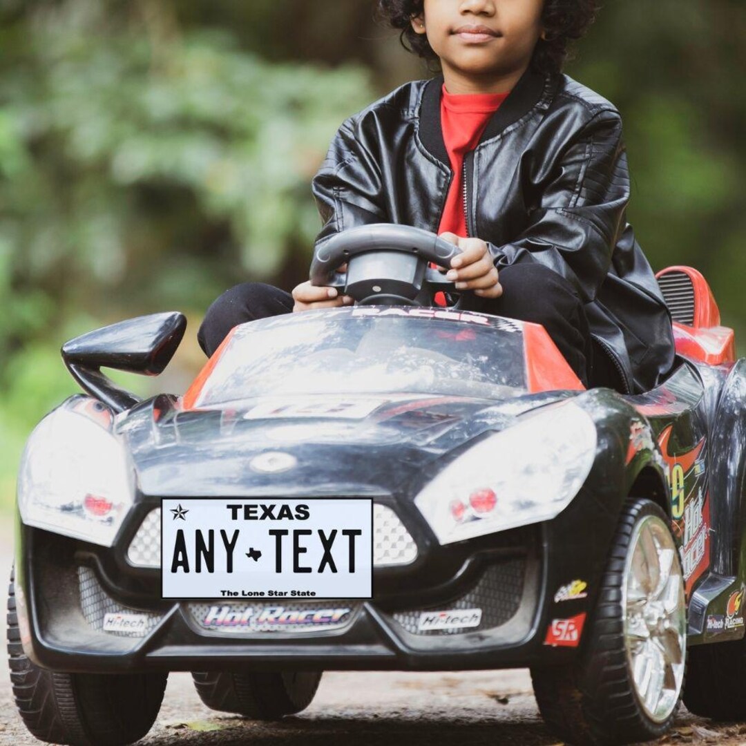 Custom Texas Mini License Plates for Toy Cars, RC Cars, Kids Push Cars ...