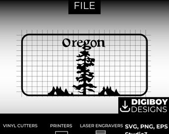 Oregon OR USA Blank License Plate Inspired Downloadable Printable High ...