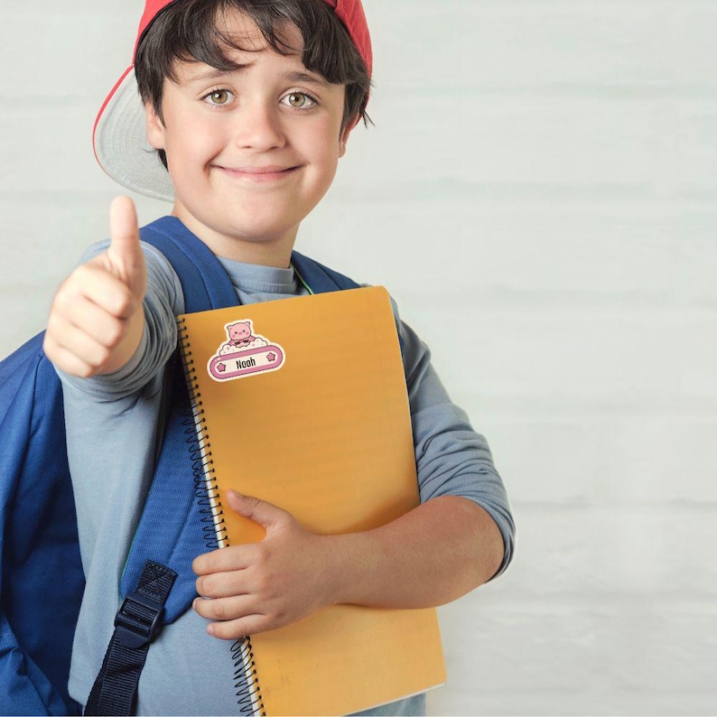 Custom Kids Name Labels, Waterproof Name Stickers for School ...