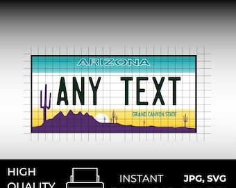 Florida FL USA Blank License Plate Inspired Downloadable Printable High ...