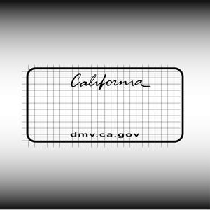 California CA USA Blank License Plate Inspired Downloadable Printable ...