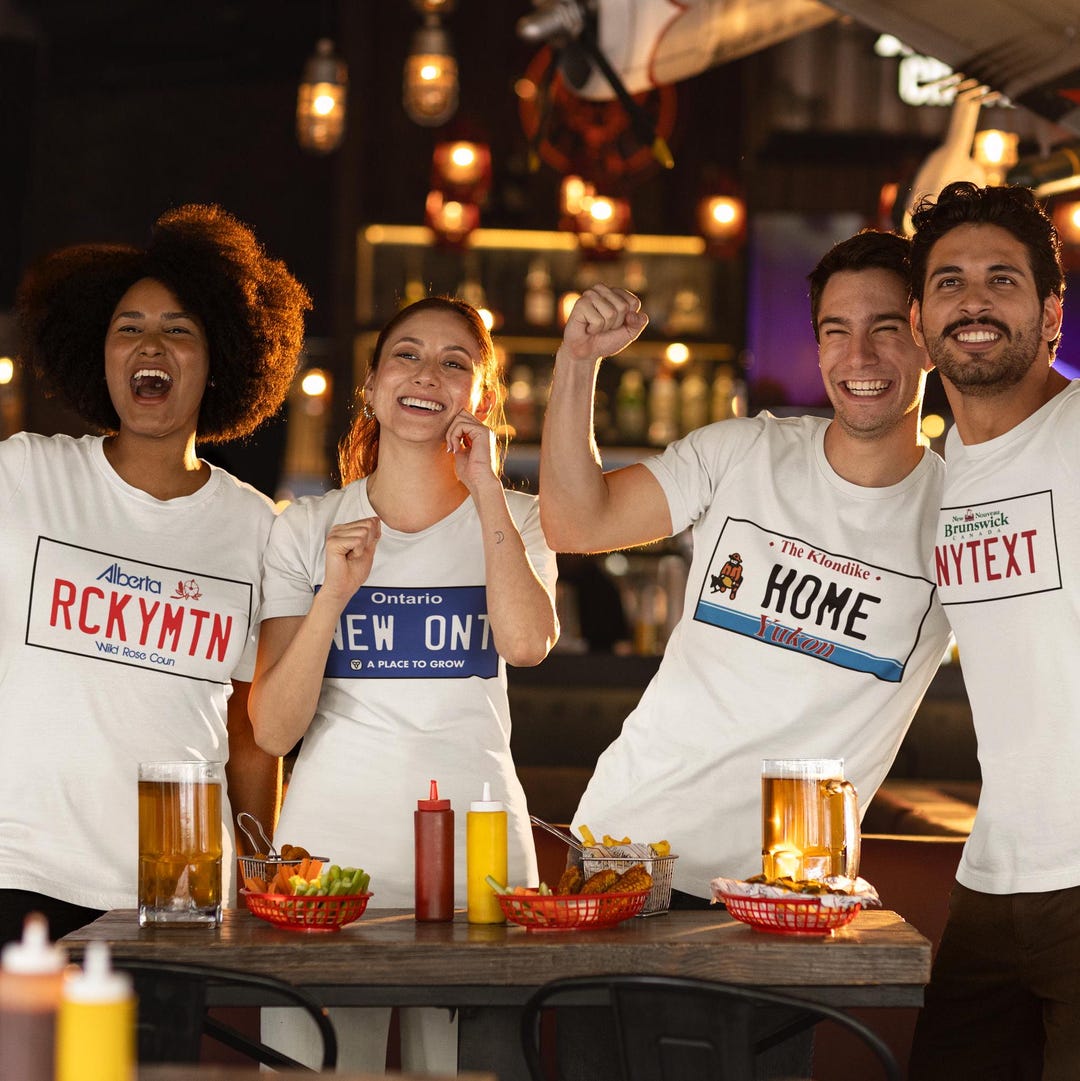 Matching Group Canada License Plate T-shirts for Road Trips, Family ...