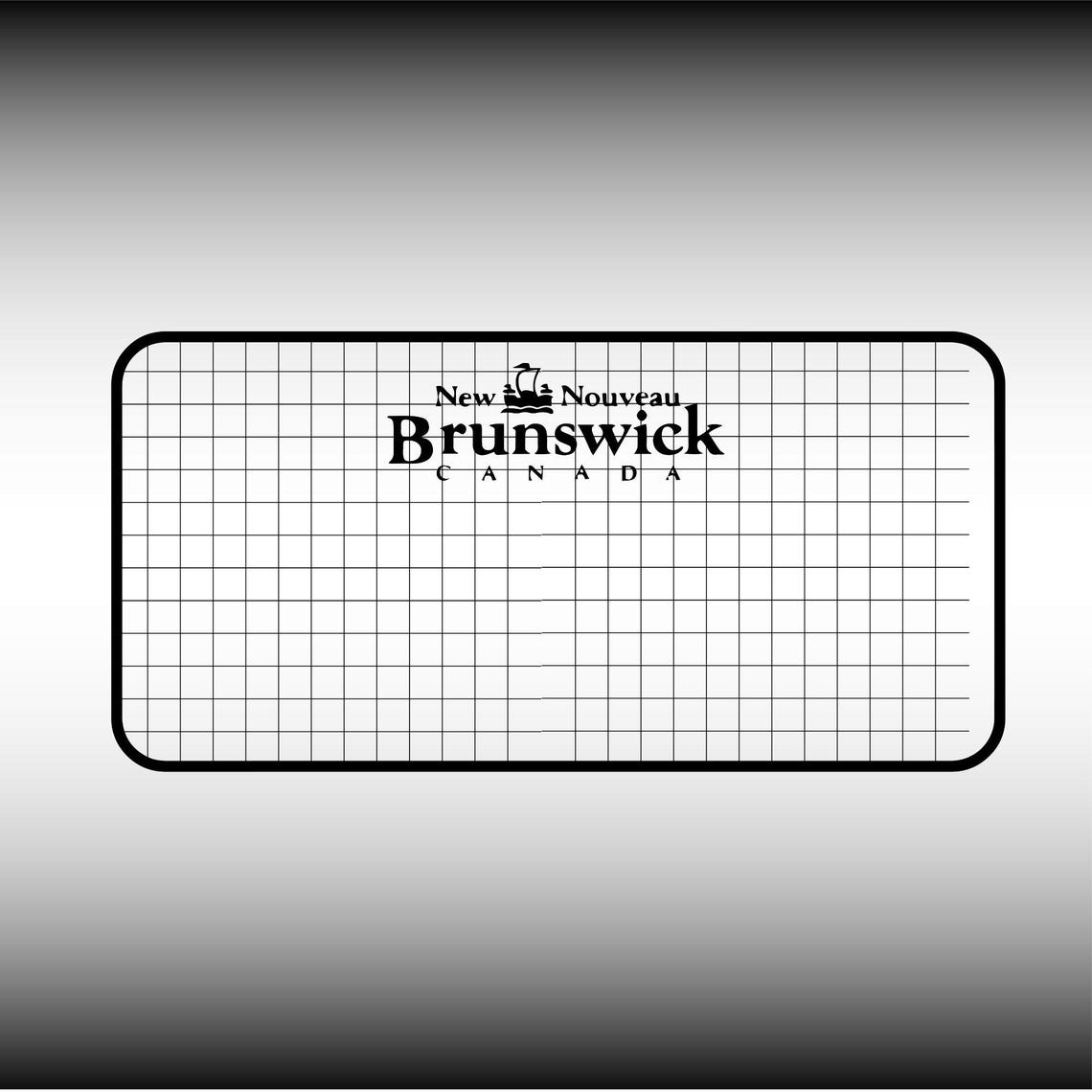 New Brunswick NB Canada Blank License Plate Inspired Downloadable ...