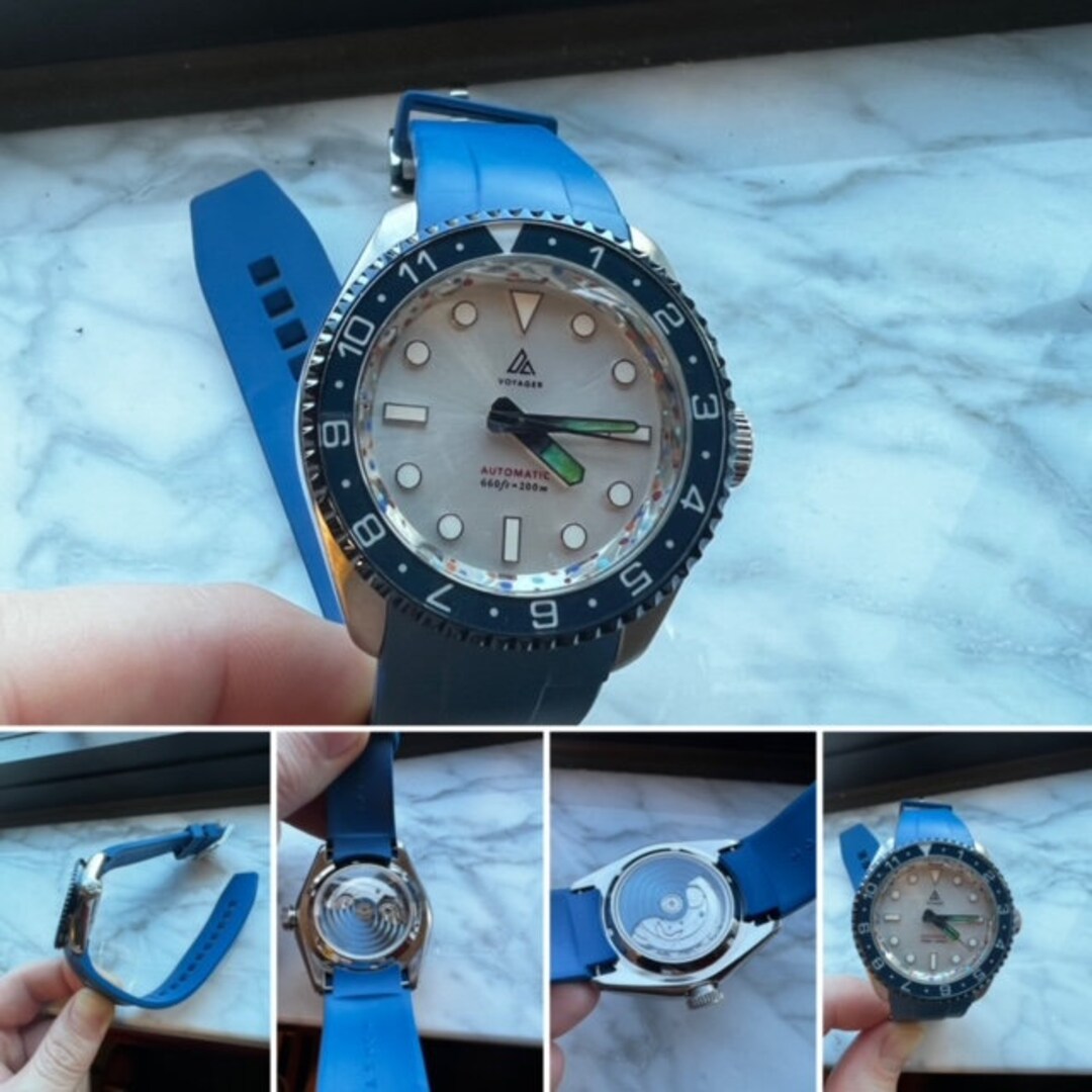 The Artful Diver, Blue Luxury Watch, Stainless Steel Watch With Band ...