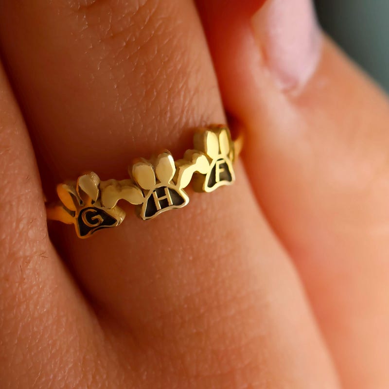Paw Print Ring - Etsy