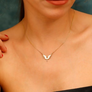 Phoenix Necklace Unique Design Fire Bird Necklace Gold Legendary ...