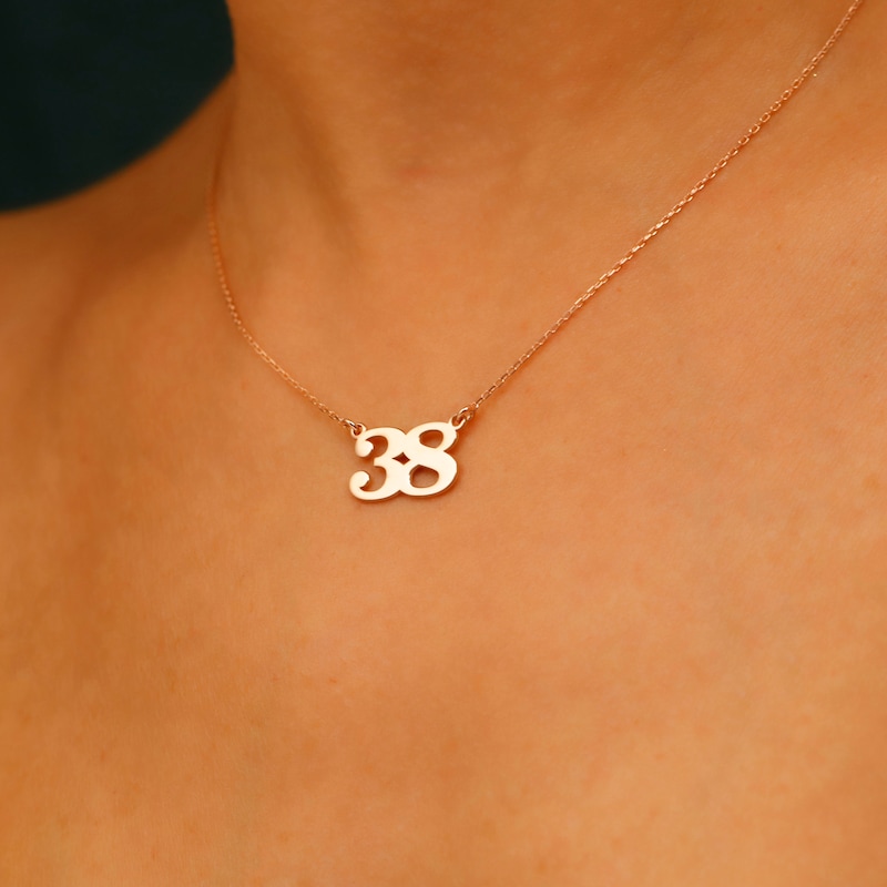 Number Necklace - Etsy
