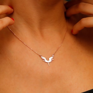 Phoenix Necklace Unique Design Fire Bird Necklace Gold Legendary ...