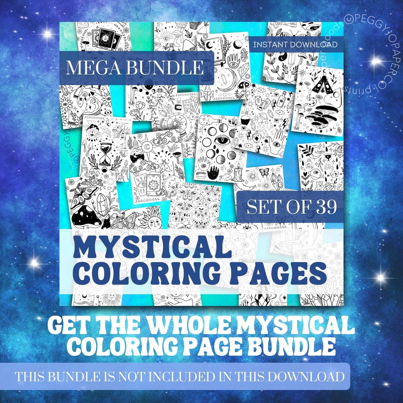 Mystical Coloring Pages Vol2, Witch Coloring Book, Witchy Aesthetic ...