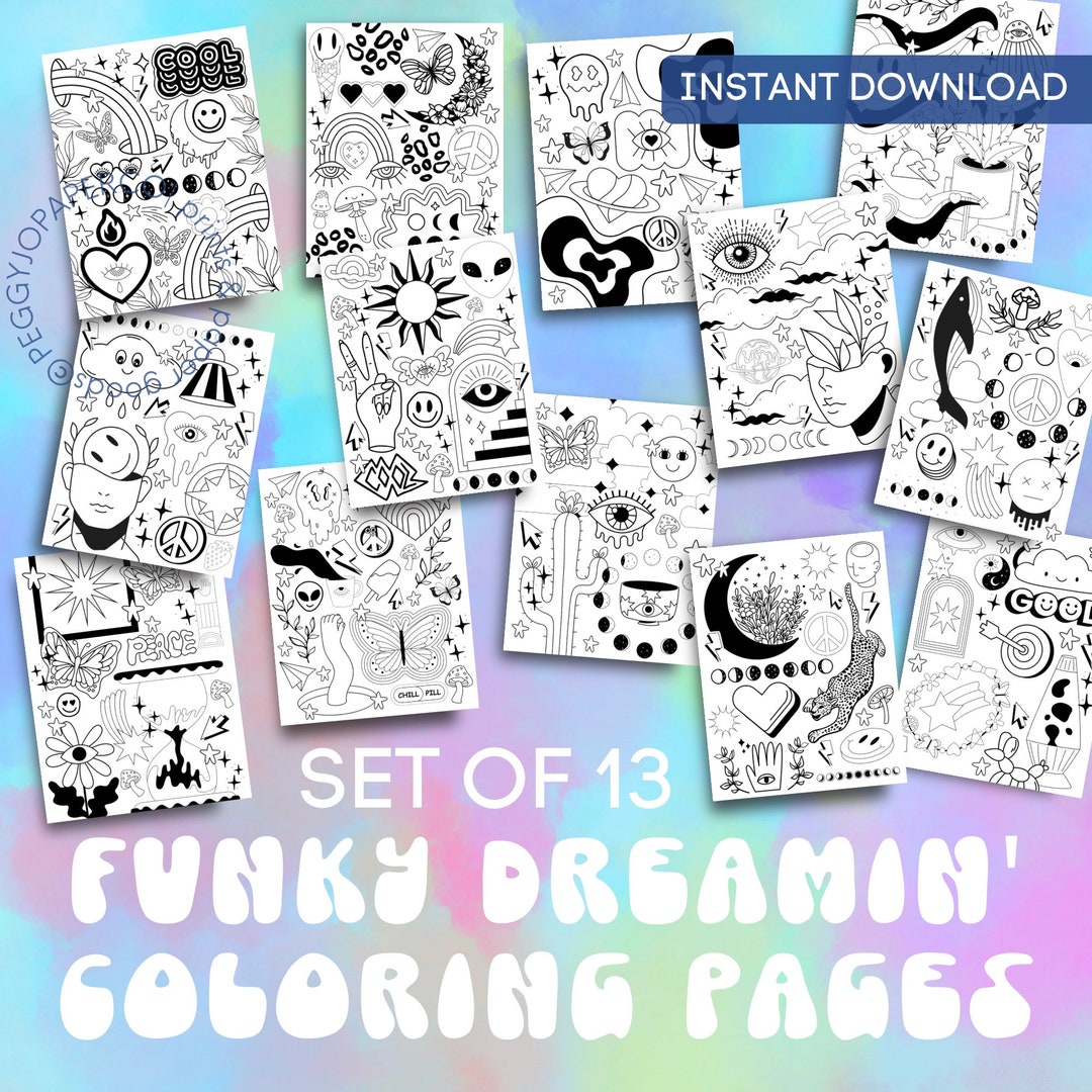 Funky Coloring Pages, Mystical Coloring Book, Psychedelic, Spiritual ...