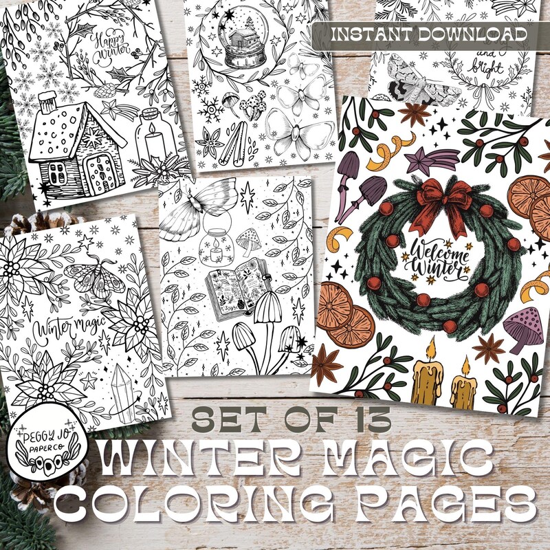 Coloring Pages for Yule - Etsy