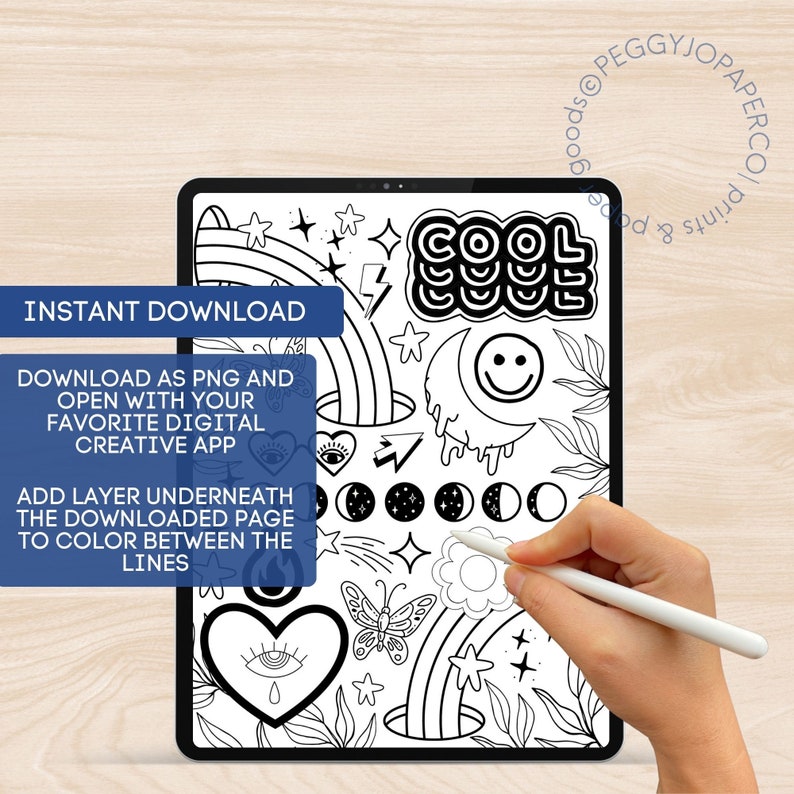 Funky Coloring Pages, Mystical Coloring Book, Psychedelic, Spiritual ...