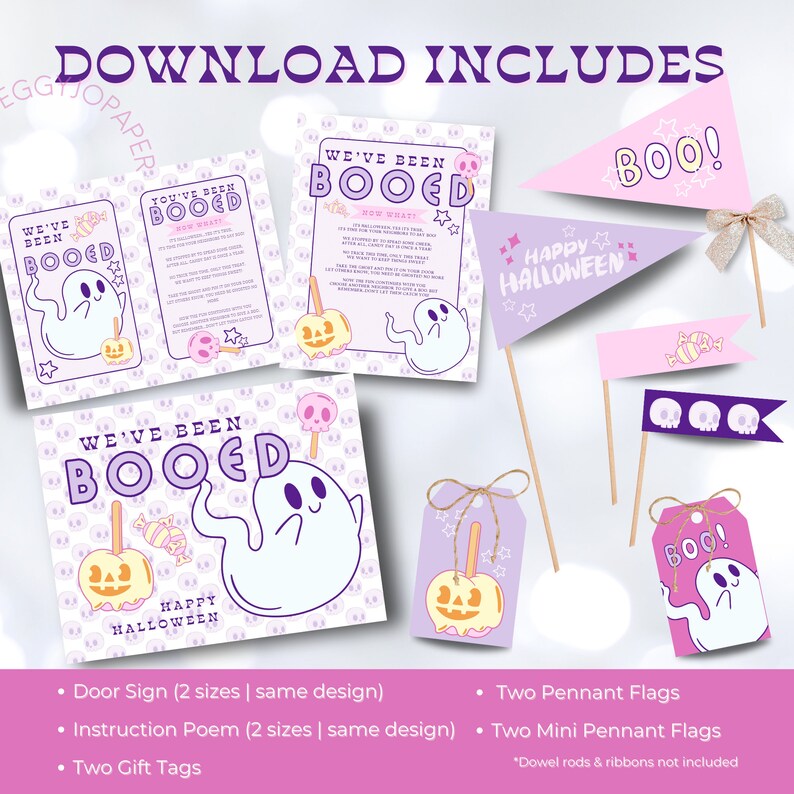 Pastel Halloween Boo Basket Kit: Printable Game (digital Download) - Etsy