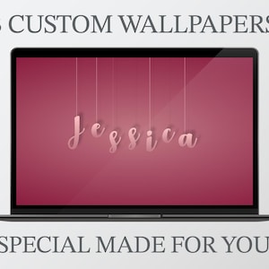 Custom Mac Desktop & Laptop Wallpaper | Personalized Name Background ...