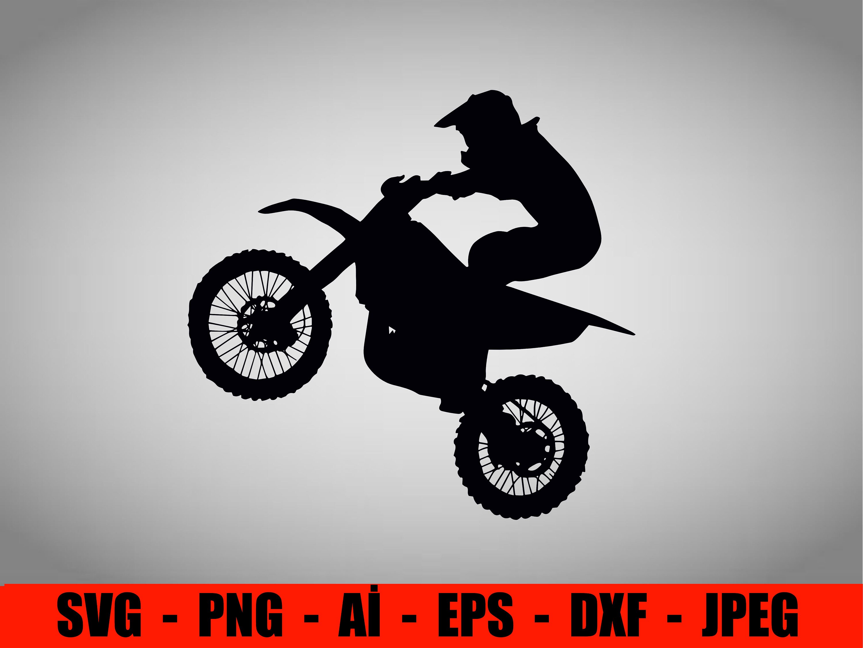 Motocross Rider Svg. Vector Cut File for Cricut, Silhouette, Pdf Png ...