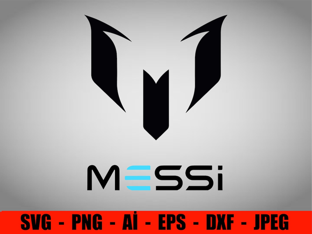 Messi Logo Cut Svg Dxf File Wall Sticker Pdf Silhouette Template Cnc ...