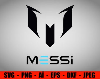 Messi Logo Cut Svg Dxf File Wall Sticker Pdf Silhouette Template Cnc ...
