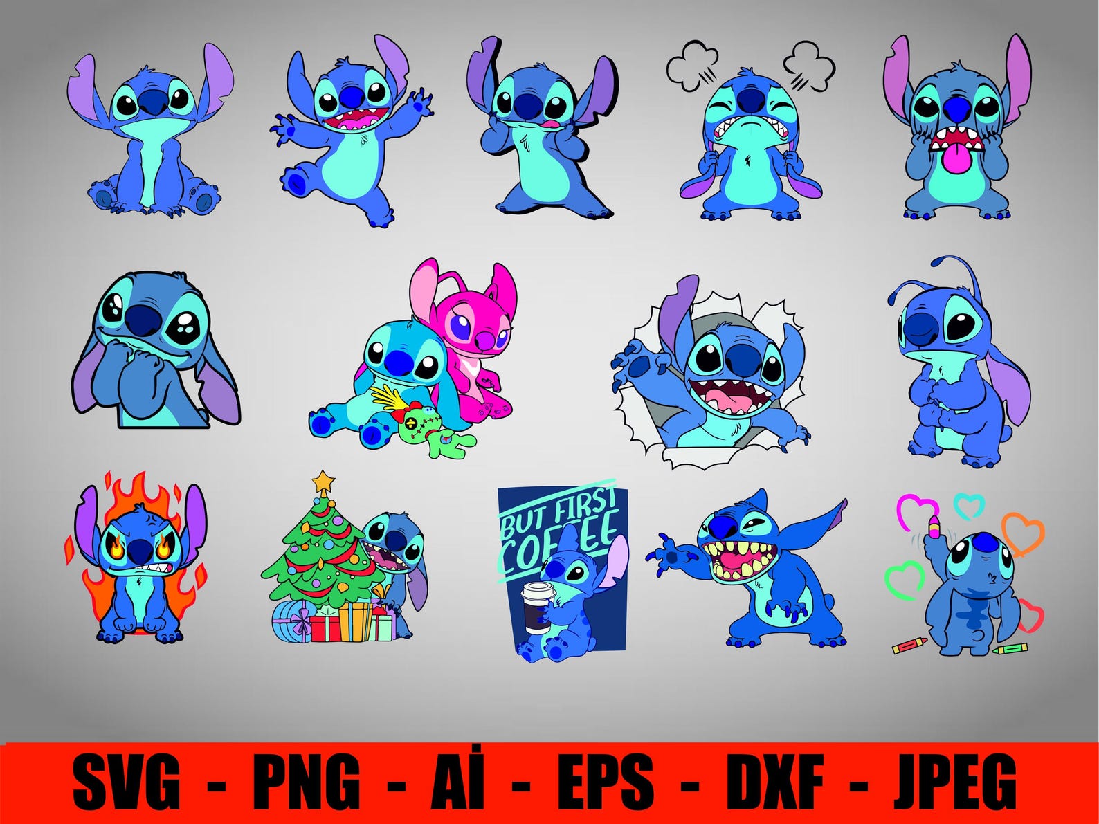 Stitch Svg Bundle Files, Stitch Svg for Cricut, Layered Files, Stitch ...