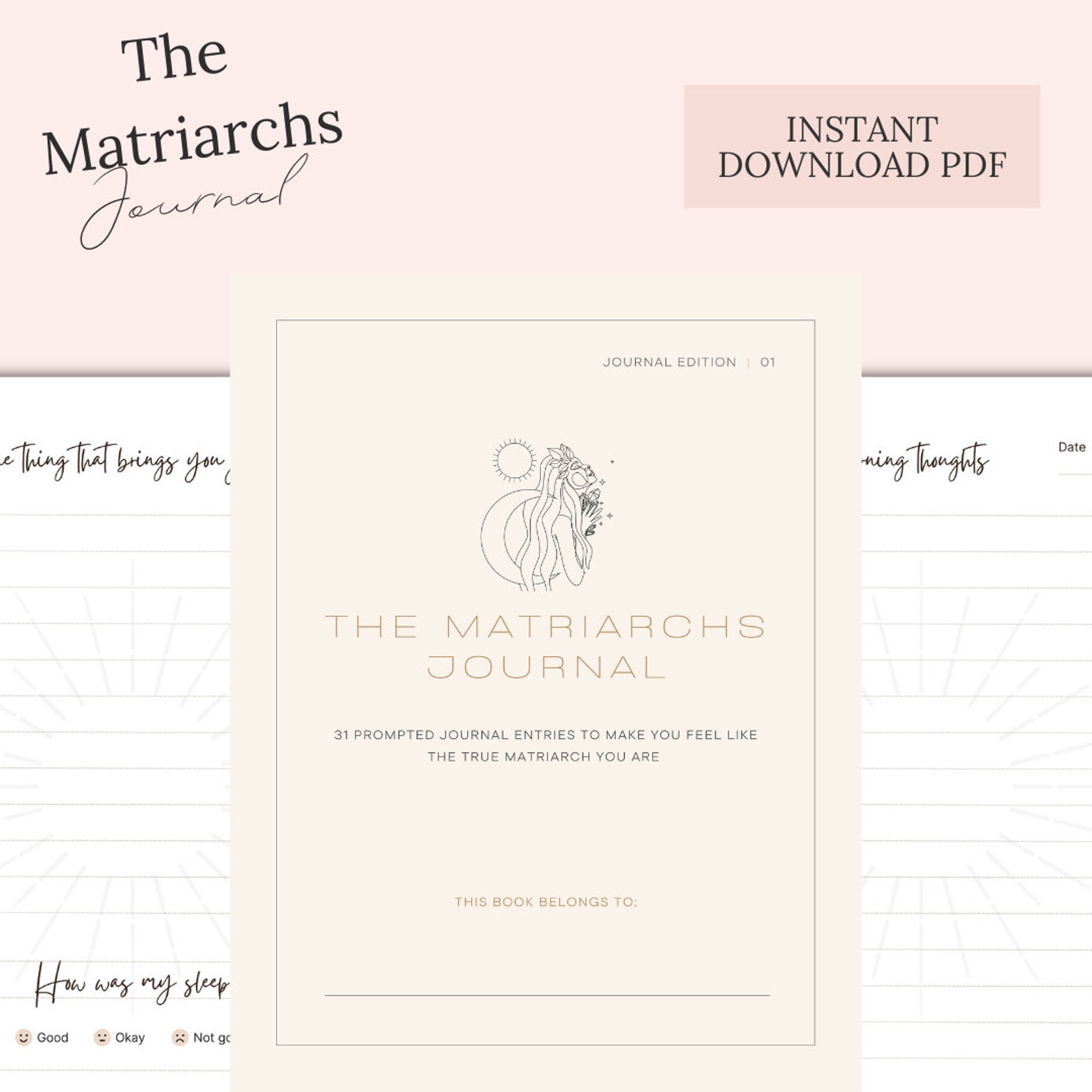 The Matriarchs Journal Printable, Motherhood Journal Prompts, Mom ...