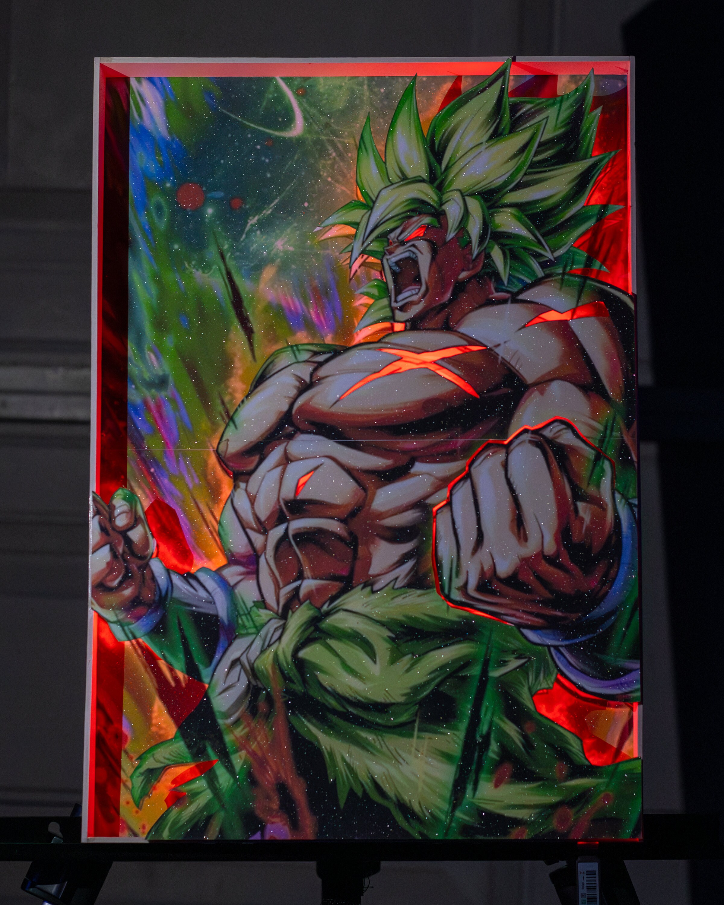 Broly the Legendary Super Saiyan 3D Canvas Mural With LED/RGB Lights - Etsy