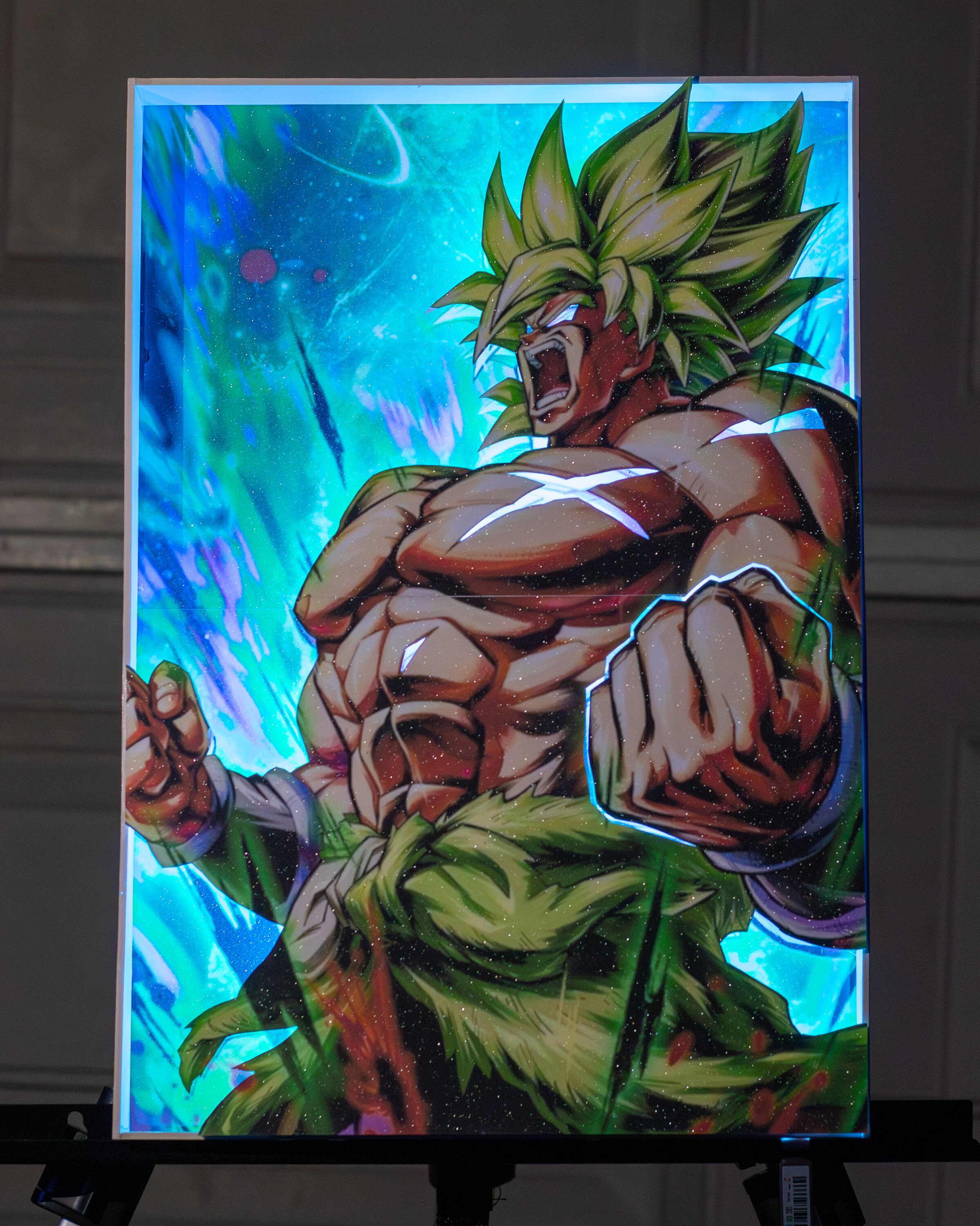 Broly the Legendary Super Saiyan 3D Canvas Mural With LED/RGB Lights - Etsy