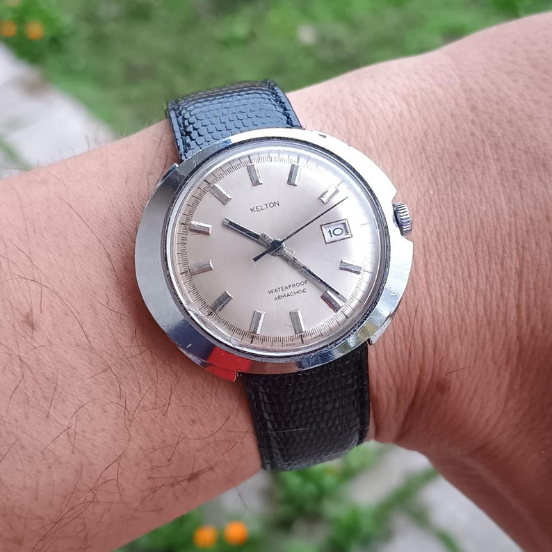 Vintage Kelton Mechanical Watch – 70s Timex Sub-brand, Leather Strap - Etsy