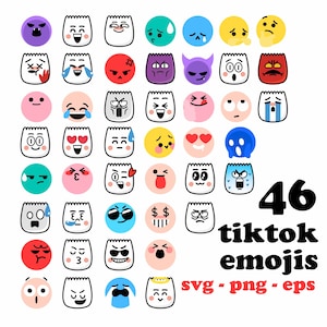 46 Tiktok Emojis Vector, Svg, Png, Eps - Etsy